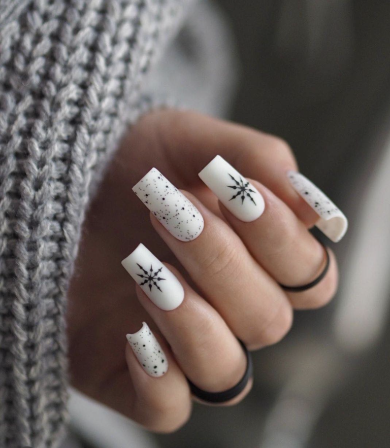 55 Wondrous Winter White Nail Designs You'll Absolutely Love - Chic ...