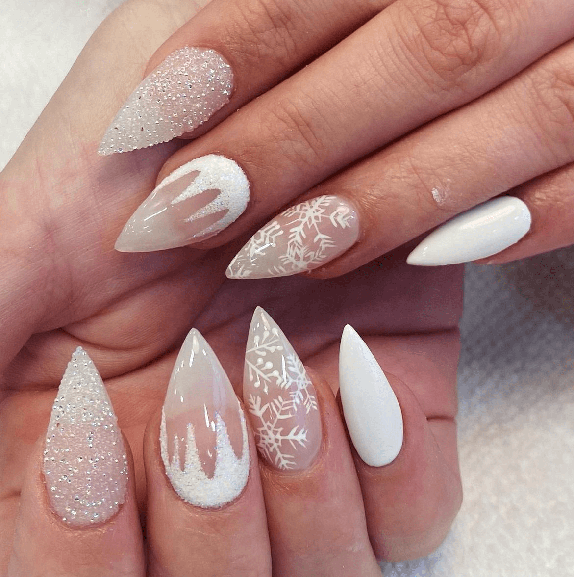 55 Wondrous Winter White Nail Designs You'll Absolutely Love - Chic ...